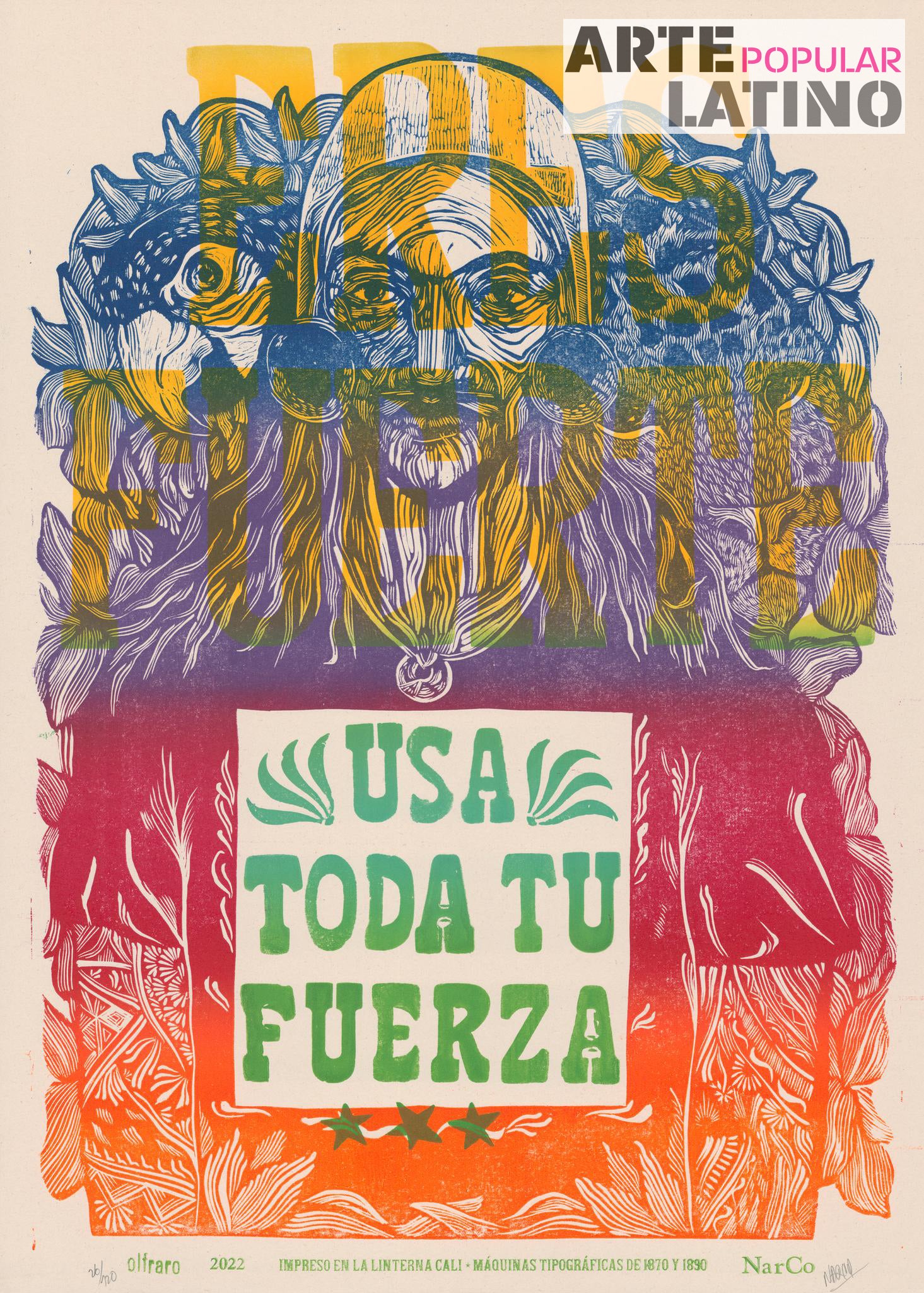 "Usa toda tu Fuerza", by NarCo, 2022 - Limited Edition, Linoprint ...